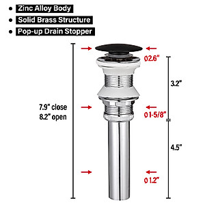 KGAR Rectangular Bathroom Sink, 19" x 15" Above Counter Porcelain Ceramic Vessel Sink with Faucet and Pop up Drain Combo,Black and White