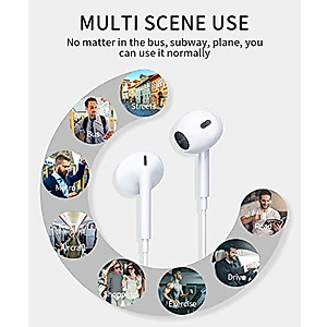 Earphones USB C Headphones, Type C Wired in-Ear Earbuds with Microphone and Volume Control Earbuds, Compatible with Samsung S20/S21,Huawei P20 pro/ P30/P40,Google Pixel 3/4/XL