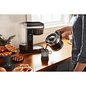 KitchenAid KCM1208OB Drip Spiral Showerhead Coffee Maker, 12 Cup, 7.17"D x 13.4"W x 14.34"H, Onyx Black