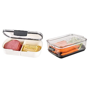 Prepworks Split Deli ProKeeper (11.75 Inches Long) and Produce ProKeeper (3 Quart) Bundle