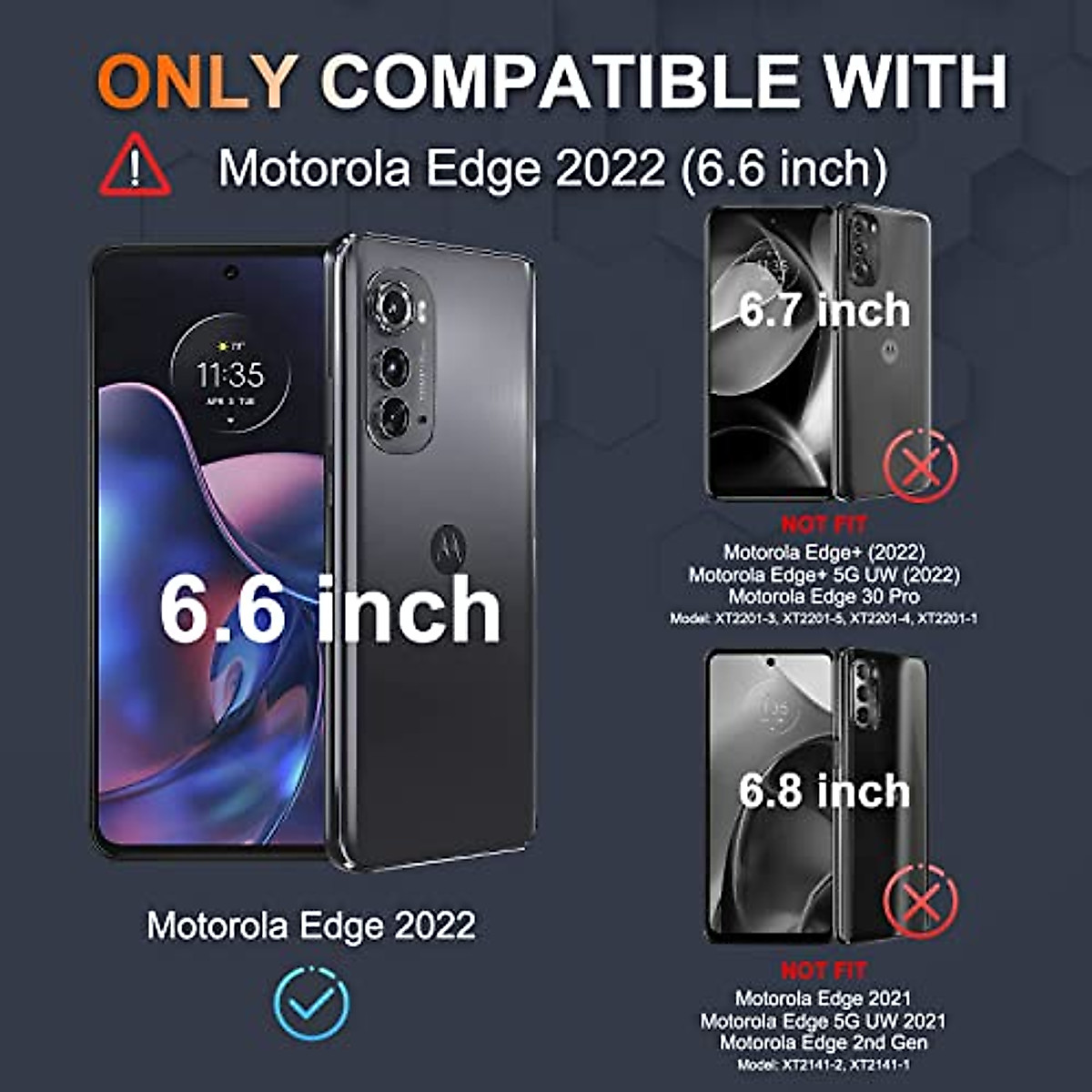 Motorola Moto Edge 2022 Case Built in Slide Camera Cover and Screen Protector [Not for Edge Plus],Heavy Duty Shockproof Full Body Phone Cover,Built in Finger Ring Stable Holder Kickstand,2022 Black