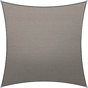 ShadeMart 10' x 16' Grey Sun Shade Sail Rectangle Canopy Fabric Cloth Screen smTAPR1016, Water and Air Permeable & UV Resistant, Heavy Duty, Carport Patio Outdoor - (We Customize Size)