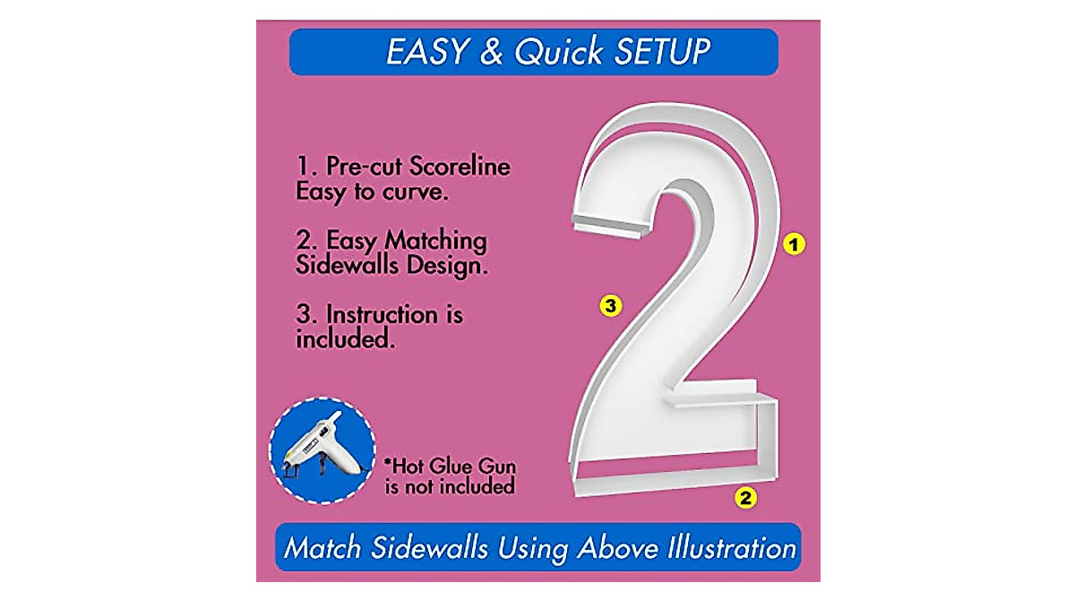 Light Up Number 2 Balloon Frame for Celebrations