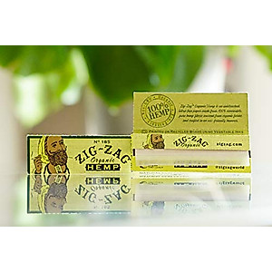 ZIG-ZAG Rolling Papers - Organic Vegan Hemp Rolling Papers - King Size Slim 110mm - Slow and Even Burn - Choose Your Size: 6 or 24 Packs - Unbleached, Additive-Free Papers (6 Packs)