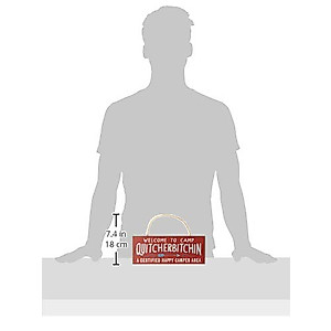 Welcome to Camp Quitcherbitchin - 4x10 Hanging Wooden Sign by My Word!