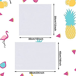 Sublimation Blank Towels, DIY Microfiber Kitchen Towels, Modern Multi Purpose Dish Towels for Kitchen Cleaning, 16 x 24 Inch, 12 x 12 Inch (White,10 Pieces)