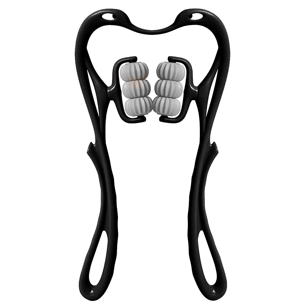 HaSeftni Neck Massager, Upgrade 6 Balls Massage Point Roller Massager for Pain Relief Handheld Tool Suitable Legs Waist and Shoulder Relaxer - Black