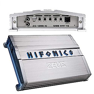 Hifonics ZG-1200.1D 1200 Watts Zeus Gamma Mono Subwoofer Car Audio Amplifier with Gravity Magnet Phone Holder Bundle
