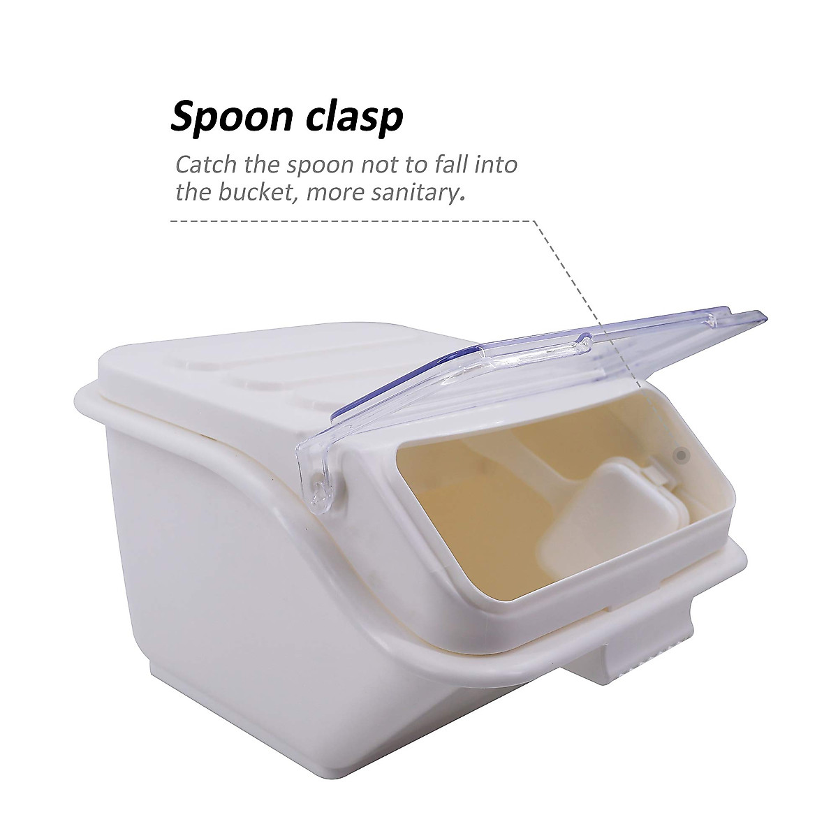 40-Cup 2.2Gal/8Qt Commercial ProSave Shelf-Storage Food Ingredient Bin with Scoop,Storage for Dogs Food, Flour, Long Term Storage Products for Home, Restaurant, Kitchen, Industrial