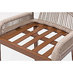 US Furnishing Indoor and Outdoor Waterproof Hand-Crafted Stool, Counter Height Stool Bar Stool High Stool Home Back Dining Chair Comfortable Simple and Beautiful Counter Chair (Counter Height 25)2pcs