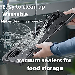 NxYmxgo Large Suction Force Kitchen Sous Vide Meat Food Saver Vacuum Sealer Packing Machine with Cut, Food Preserver Vacuum Sealer for Touring Car& Hunting and Fishing Journey