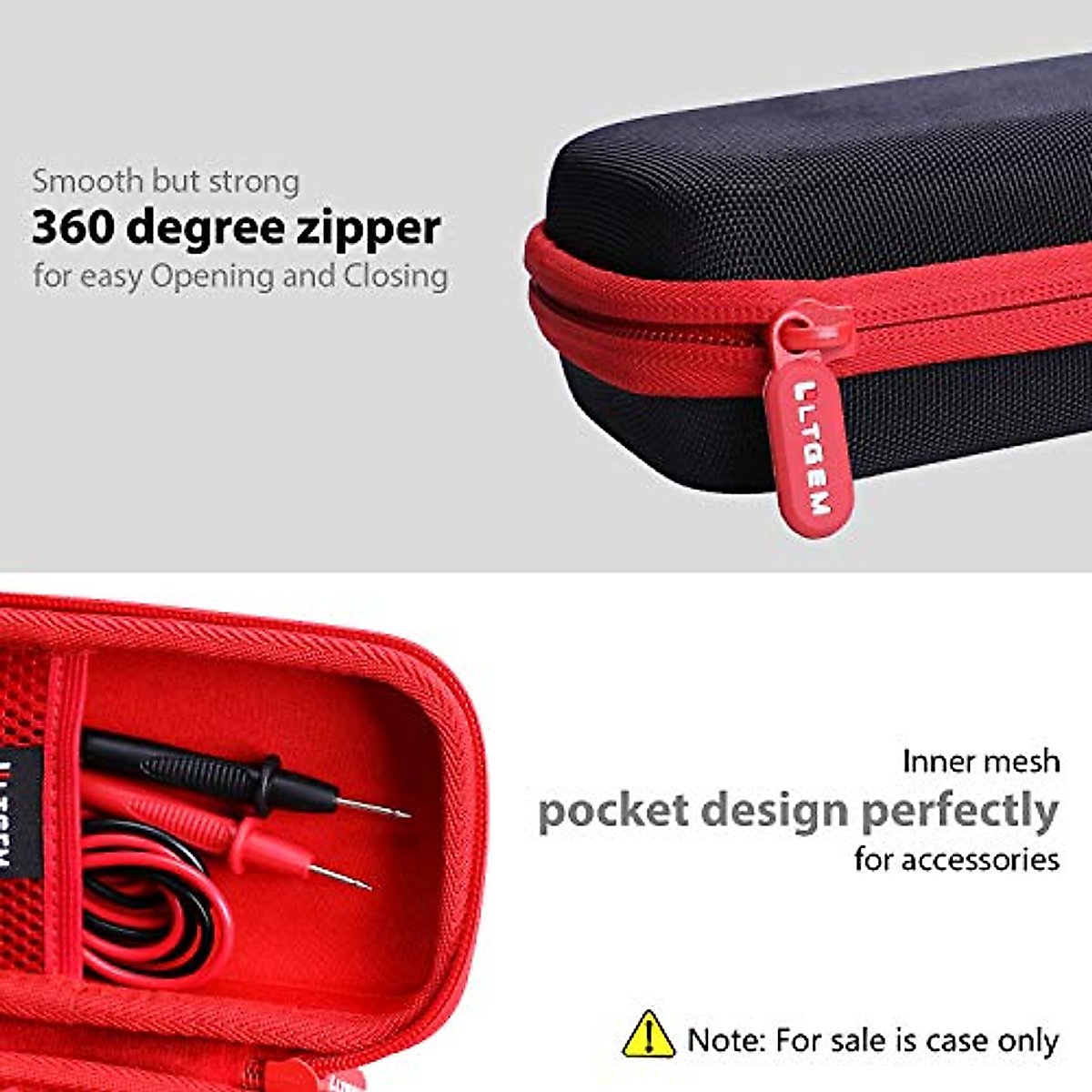 LTGEM EVA Hard Case for Digital Clamp Multimeter Voltage Tester, Compatible with AstroAI 4000 or 2000 Counts/Etekcity MSR-C600/Proster 6000 Counts/KAIWEETS HT206D clamp Meter。