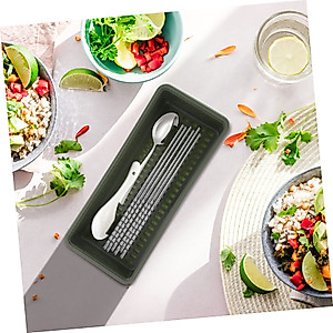 Zerodeko Diamond Cutlery Box utensil tray spoon organizer for kitchen drawers silverware tray flatware organizer plastic cutlery delicate cutlery organizer - clamshell drain box pp