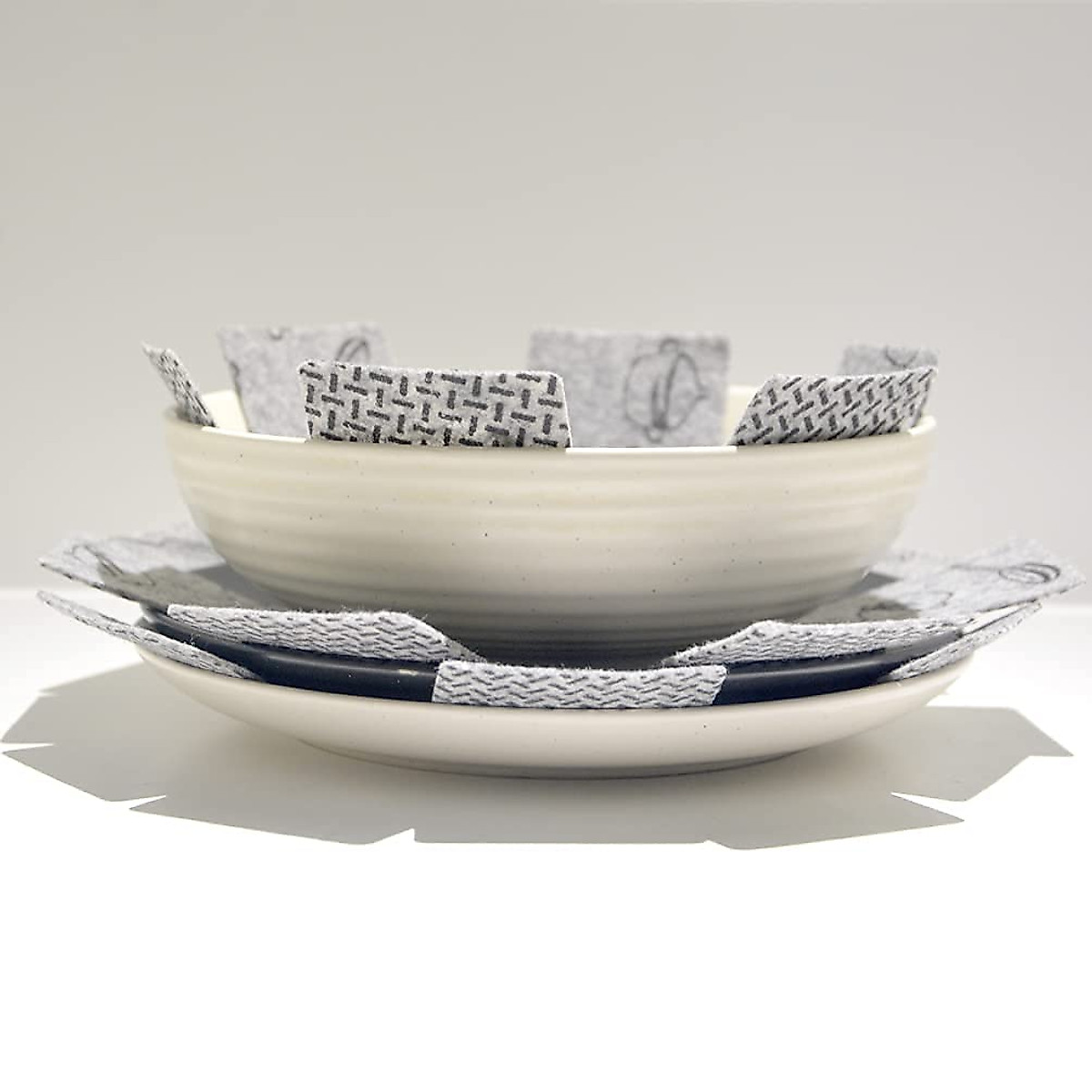 KitWinner Felt Pan Protectors, Pan Separators for Stacking All Clad to Prevent Scratching, Anti Slip Felt Pot Separators for Non-Stick Pans Cookware Accessories Set of 12