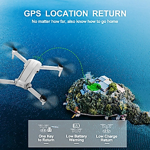 HHD GPS Drones with Camera for Adults 4k, 50 Mins Flight Time, Under 249g, 3800ft FPV Transmission, Brushless Motor, Max Speed 15m/s, Foldable Drone for Adults, Beginner