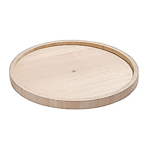 iDesign Renewable Paulownia Wood Collection Turntable Organizer, 10.5" x 1.19" x 10.5", Natural