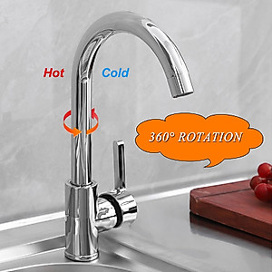 ADASTE Camping Sink Commercial Kitchen Sink Double Basins Stainless Steel Utility Sink Outdoor Catesink Wash Basin Sink with Cold and Hot Tap for Garage Garden Bar Restaurant