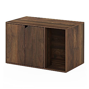 Furinno Peli Litter Box Enclosure, Columbia Walnut