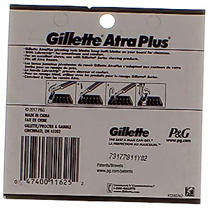 Gillette AtraPlus Cartridges with Lubrastrip, 10-Count Packages (Pack of 2)