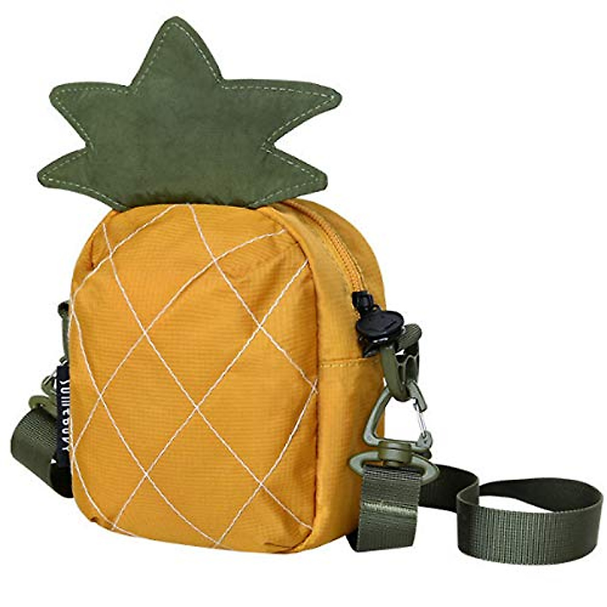 Van Caro Pineapple Shape Mini Purse,Women Crossbody Oxford Fruit Bag Cellphone Purse Ginger