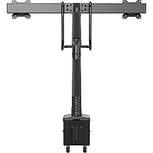 StarTech.com Desk Mount Dual Monitor Arm with USB & Audio - Slim Adjustable Dual Monitor VESA Mount for up to 32" (17.6lb/8kg) Displays - Ergonomic Articulating - C-Clamp/Grommet (ARMSLIMDUAL2USB3)