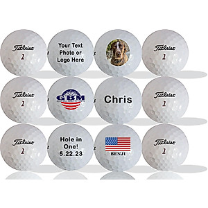 1 Dozen Certified ProV1X Custom Logo Refinished Mint Golf Balls - Custom Golf Balls, Personalized Golf Balls, Logo Golf Balls Comes in Christmas Ribbon Packaging!