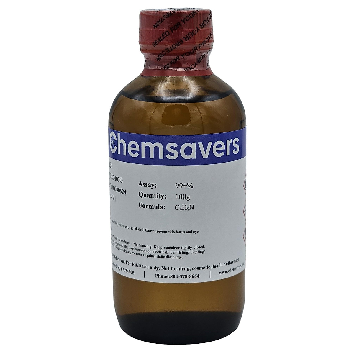 Pyrrolidine, 99+%, 100g