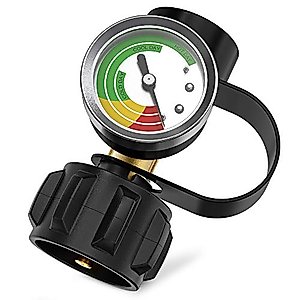 Kohree Propane Gas Gauge for Propane Tank, Gas Fuel Gauge Level Indicator Upgraded Gas Pressure Meter Leak Detector for 5 to 40lb LP Tank, Heater, Burner, Turkey Fryer, BBQ Gas Grill, RV Camper