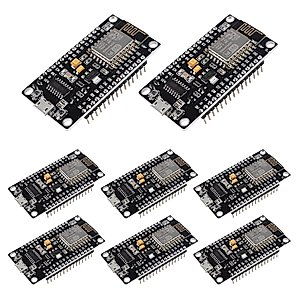 ACEIRMC 8pcs ESP8266 ESP-12E Serial Wireless Module CH340 NodeMcu V3 Lua WiFi Internet of Things New Version Development Board Compatible with Arduino IDE/MicroPython (8pcs)