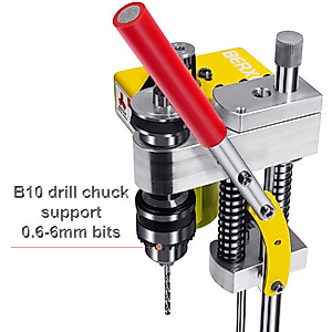 BERXOL Mini Drill Press, Benchtop Drill Press, Portable Electric Drilling Machine, CNC 795 Motor, B10 Chuck, Drill Bit and Clamp for Metal Wooden Jewelry DIY and Crafts Projects