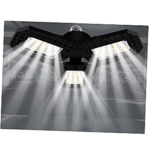 SOESFOUFU Workshop Folding Light LED Light Fixtures for Garage Motion Lights Outdoor Security Lights High Bay Lights Garage Lamps Deformable LED Garage LED Spot Lights Warehouse Light