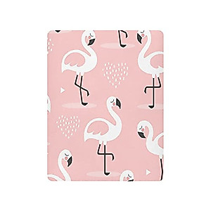 Fitted Crib Sheet for Boys Girls, Pink Flamingos Jersey Knit Baby Sheet for Standard Crib and Toddler Bed Mattresses, Cozy Soft Breathable, 28 x 52 in