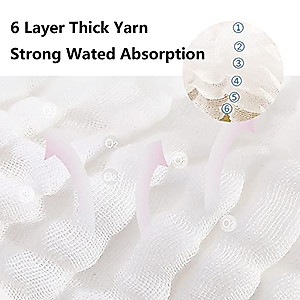 FOMAISELF 10Pcs 100% Cotton Hand Towel with Hanging Loop - 6 Layers Cotton Kids Towels, Ultra Absorbent Bathroom Hand Towel and Face Towel for Kids and Adult