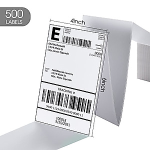 Pacific Mailer 4" x 6" Thermal Labels Direct Thermal Shipping Labels 500 Fanfold Labels