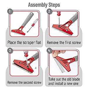 Bates- Razor Blade Scraper, 4" Scraper Tool with 10 Extra Scraper Blades, Paint Scraper Tool, Floor Scraper, Razor Scraper, Glass Scraper, Scraper for Cleaning, Window Scraper, Cleaning Scraper