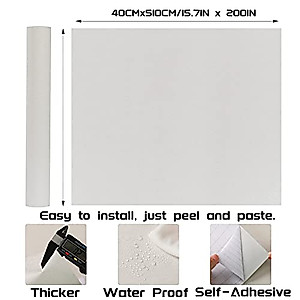 LOVADA Peel and Stick Wallpaper Rice White Silk Wall Paper - 15.7 x 200 Inch Self Adhesive Wallpaper Peel and Stick, Easy to Paste Wall Contact Paper for Stand Liner, Table and Door Makeover Decor