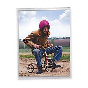 NobleWorks - Jumbo Funny Birthday Card for Men (8.5 x 11 Inch) - Bday Greeting for Dad, Husband - Senior Trike Ride J6435BDG