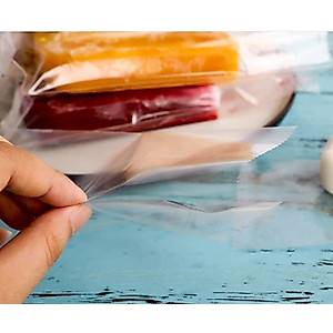 Ice Popsicles Bags Thick Frozen Pops Ice Cream Plastic Wrappers for Candy Food Grade Hot Sealing Packing Containers (200Pcs ,Clear)