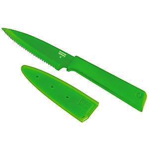 Kuhn Rikon "Colori+" Serrated Bulk Paring Knife, Green