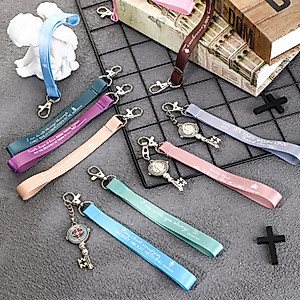 Inbagi 50 Pieces Christian Bible Verse Religious Biblical Keychain Bulk Fathers Day Gift for Men Church Favors(Fresh Colors)