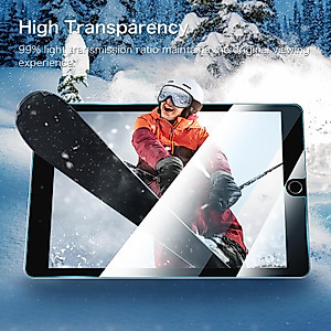 FINTIE Tempered Glass Screen Protector for iPad 9th / 8th / 7th Generation (2021/2020 / 2019) 10.2 Inch & iPad Air 3 10.5" (2019) / Pro 10.5" (2017) - Anti Scratch Premium HD Clear 9H Hardness