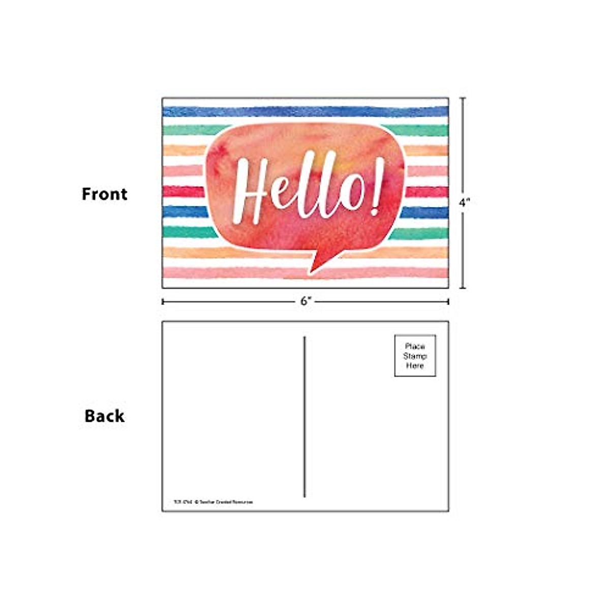 Watercolor Hello Postcards