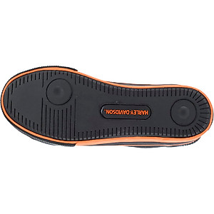 Harley-Davidson Footwear Men's Nathan Sneaker, BLK/Orange Vulcanized HI-TOP, 10