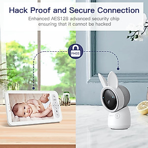 ARENTI Split-Screen Video Baby Monitor, Audio Monitor with Two 2K UHD WiFi Cameras,5" Color 720P Display,Night Vision,Cry Detection,Motion Detection,Temp&Humidity Sensor,Two Way Talk,App Control