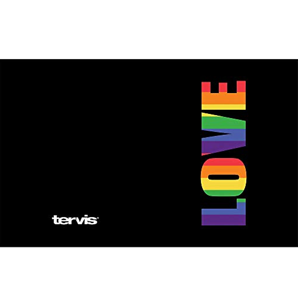 Tervis - 1356903 Tervis Pride Love Stainless Steel Insulated Tumbler with Clear and Black Hammer Lid, 20oz, Silver