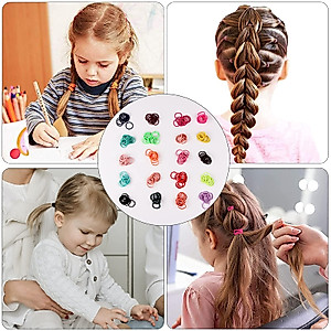 SYGY 200PCS Baby Hair Ties for Girls, Toddler Hair Tie 3mm Thick, Small Hair Ties Multicolor Elastic Hair Bands, No Hair Damage Cute Hair Accessories Ponytail Holder for Infants Kids
