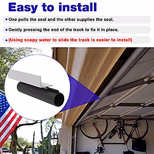 Garage Door Seal,Garage Door Bottom Weather Seal,Weatherproofing Garage Door Seals Replacement Overhead P-Bulb Garage Door - 16FT