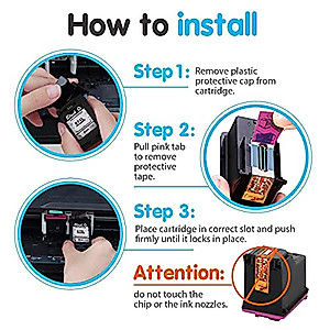 greencycle Remanufactured Ink Cartridge Compatible with HP 67XL 67 XL DeskJet 1255 2722 DeskJet Plus 4122 4123 4132 Envy 6052 6055 Envy Pro 6452 6455 Printers (Black 1 Pack, Tri-Color 1 Pack)