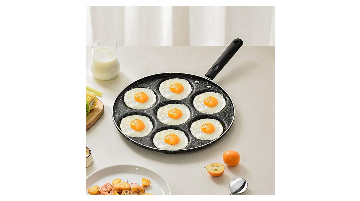 MAVIS LAVEN 7-Grid Egg Frying Pan - Non-Stick & Durable