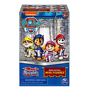 Spin Master 6062143 Paw Patrol Rescue Knights Collectible Blind Box Mini Figure with Castle Tower Container, 2-inch Height